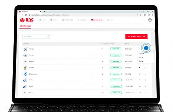 Compra Click en Minutos | BAC Credomatic