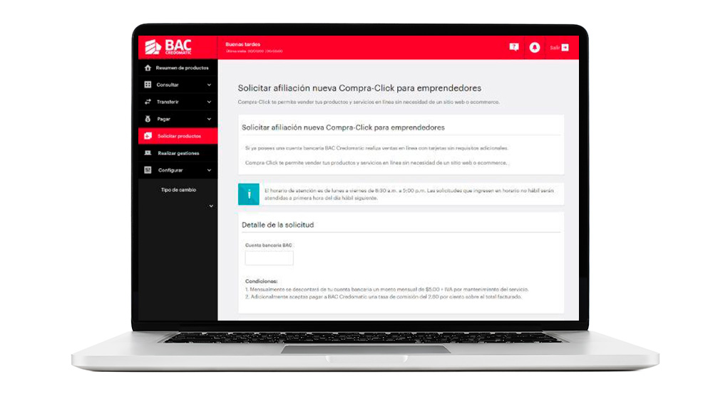 Compra Click en Minutos | BAC Credomatic