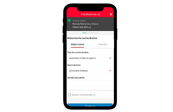Transferencias entre bancos | BAC Credomatic
