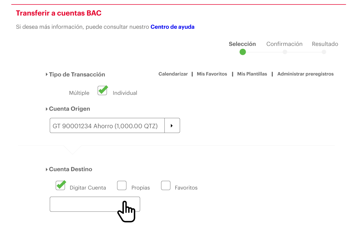 Tutoriales Transferencias | BAC