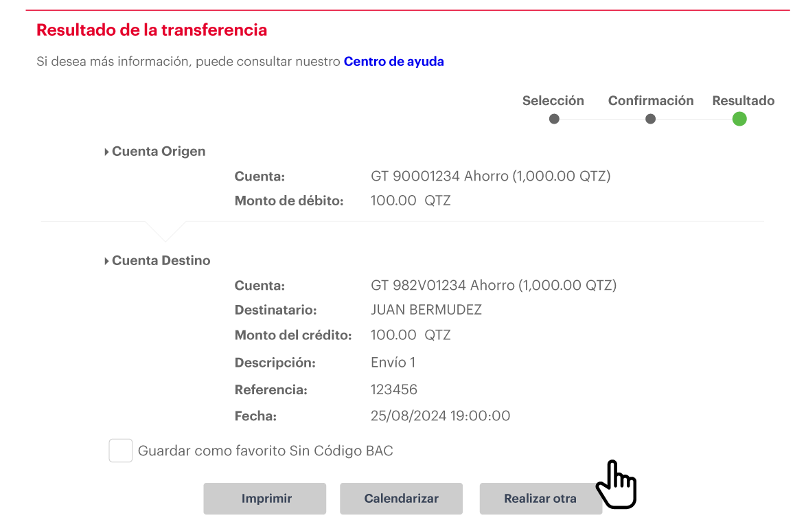 Tutoriales Transferencias | BAC