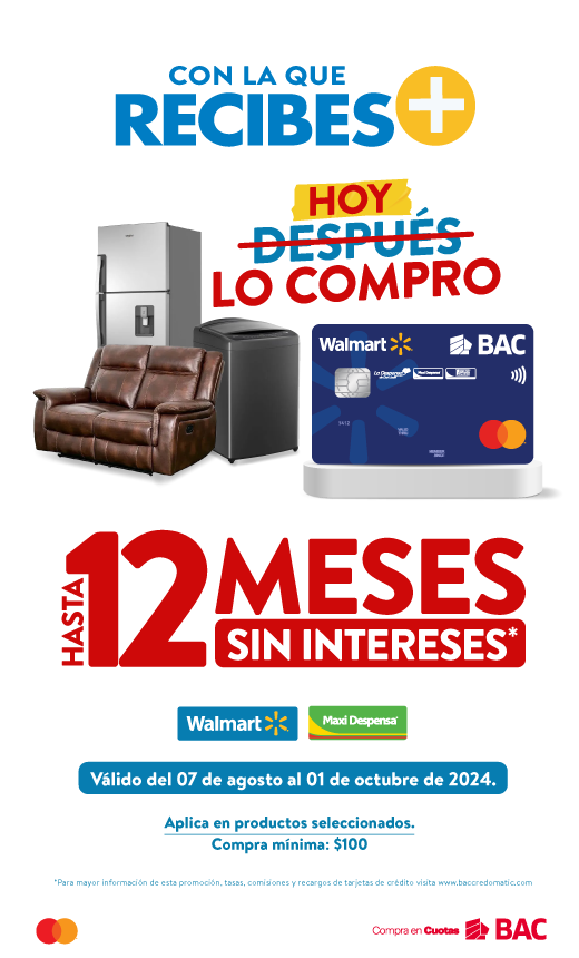 Tarjeta Walmart Clásica Mastercard | BAC Credomatic