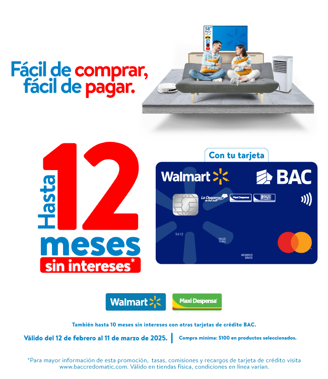 Tarjeta Walmart Platino Mastercard | BAC Credomatic