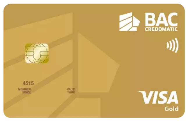 Tarjeta VISA Dorada | BAC Credomatic