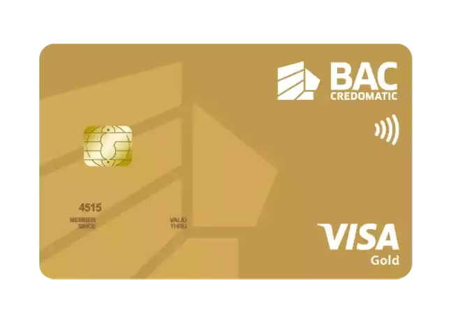 Tarjeta VISA Dorada | BAC Credomatic
