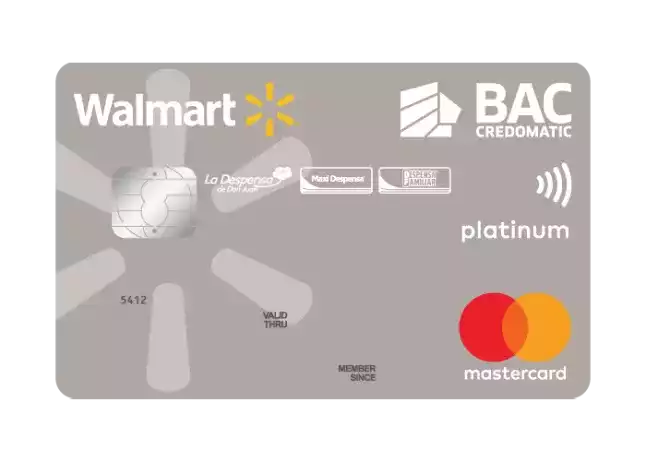 Tarjeta Walmart Platino Mastercard | BAC Credomatic